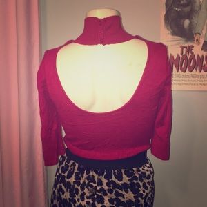 Express | Tops | Backless Red Turtle Neck | Poshmark